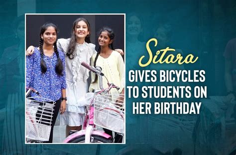 Mahesh Babus Daughter Sitara Donates Bicycles On Her Birthday