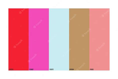 Rgb Hex의 벡터 Pantone 색상 팔레트 카탈로그 샘플입니다 새로운 패션 컬러 트렌드 색상의 예 프리미엄 벡터