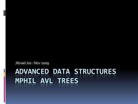 Data Structures Avl Trees Pptx