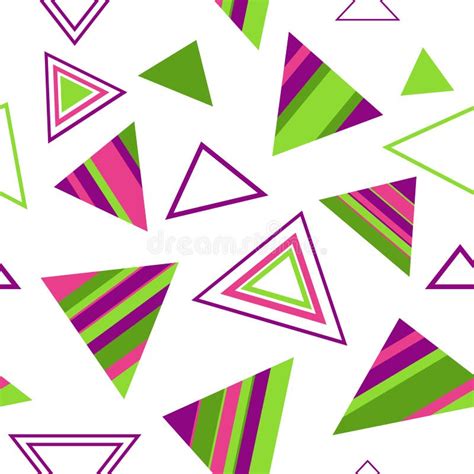 Seamless Pattern Of Triangles Geometric Triangles Bright Seamless Pattern Stock Vector