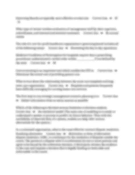 Fache Practice Test Questions And Answers Healthcare Administration