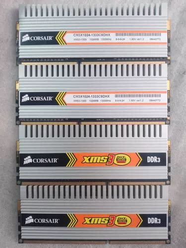 Memoria Ram Ddr3 4gb Bus 1333 Corsair Cm3x1024 1333c9 Cuotas Sin