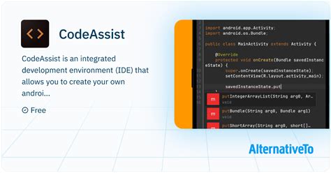 Codeassist Experimental Ide For Building Android Applicatons On