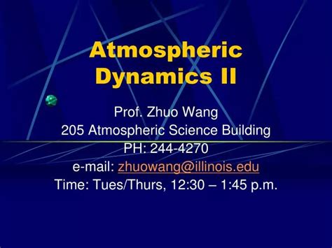 Ppt Atmospheric Dynamics Ii Powerpoint Presentation Free Download