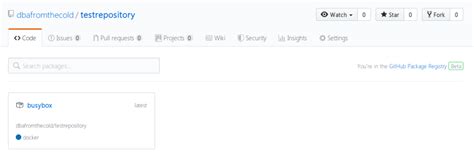 Using The Github Package Registry To Store Container Images Dba From