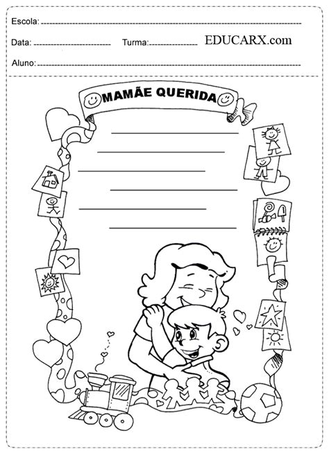 Educar X Atividades dia das mães 3 ano