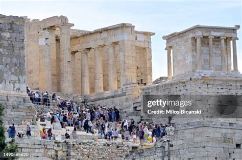 Propylaia Acropolis Of Athens Photos And Premium High Res Pictures
