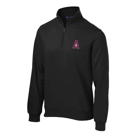 Uniform Approved Quarter Zip Black A Logo Assumption High School