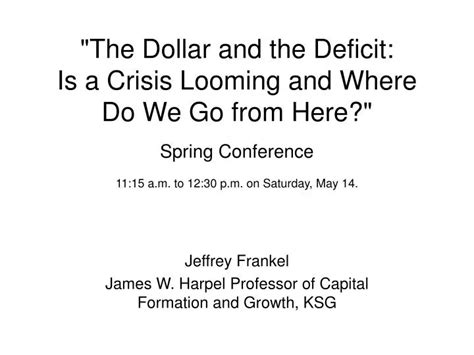 Ppt Jeffrey Frankel James W Harpel Professor Of Capital Formation