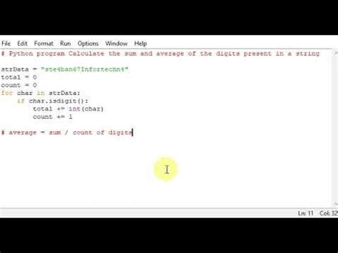 Python Program Calculate The Sum And Average Of The Digits Present In A Python Programming