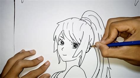 Menggambar Cewek Cantik Anime Bagus How To Draw Anime For Beginners Easy Youtube