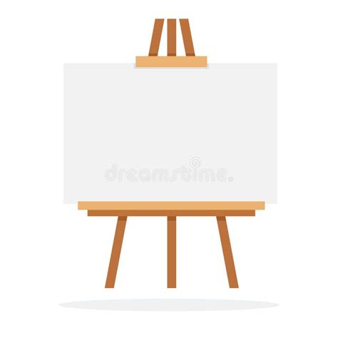 Wooden Easel With Whiteboard Vector Flat Isolated Stock Vector Illustration Of Cloth Concept