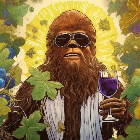 Premium Photo The Psychedelic Triumph The Divine Wookiee A Hand Drawn