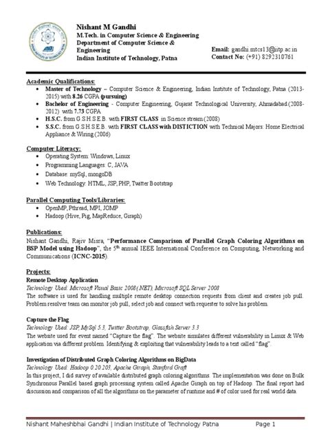 Cv Nishant Pdf Apache Hadoop Websites