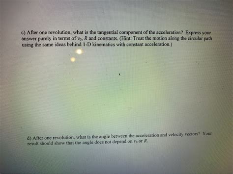Solved Question A Particle Moves In A Clockwise Circle Of Chegg