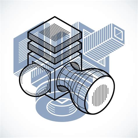 premium vector abstract three dimensional shape vector design cube