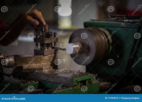 Lathe Machine In A Workshop Stock Image Image Of Equipment Speed