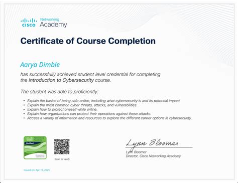 cybersecurity ciscocertified lifelonglearning cyberawareness… aarya dimble