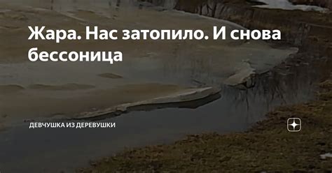 Жара Нас затопило И снова бессоница Девчушка из деревушки Дзен