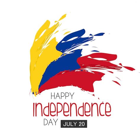 Premium Vector Independence Day Colombia
