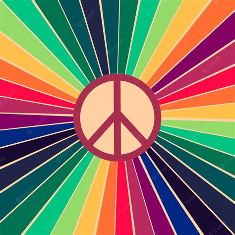 Premium Vector Icon Sticker In The Style Of A Hippie With A Sign Of