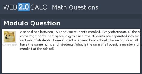View Question Modulo Question