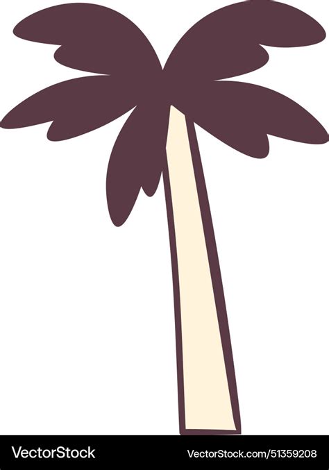 Palm Tree Hand Drawn Royalty Free Vector Image