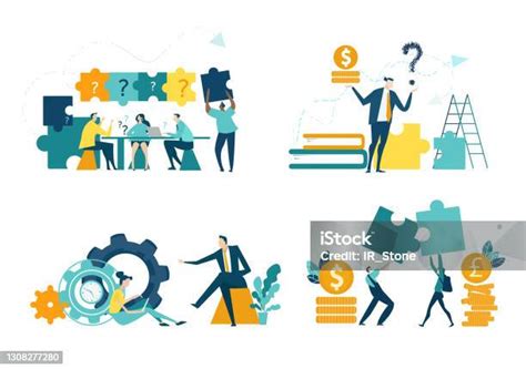 플랫 디자인 웹 사이트 또는 앱 페이지 템플릿 금융 서비스 은행 전략적 계획 개발 비즈니스 솔루션 컨설팅 시장 조사 팀워크 데이터 분석 지원 보안 개념에 대한 스톡 벡터