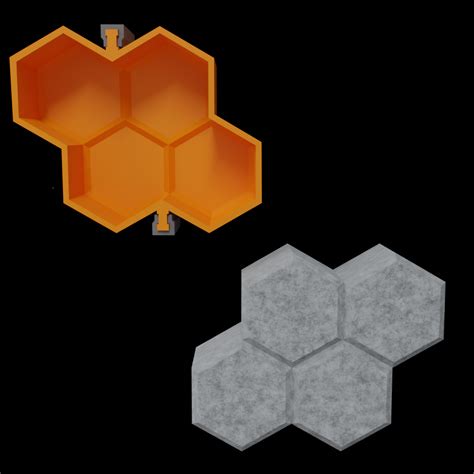 Stl File Molde Para Adoquines Modelo Panal 🌳 ・template To Download And 3d Print・cults