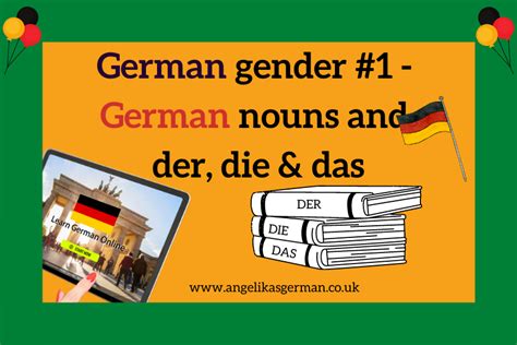 German Gender 1 German Nouns And Der Die And Das