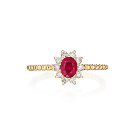 Ruby Halo Ring Ratu Hiru Anpé Atelier