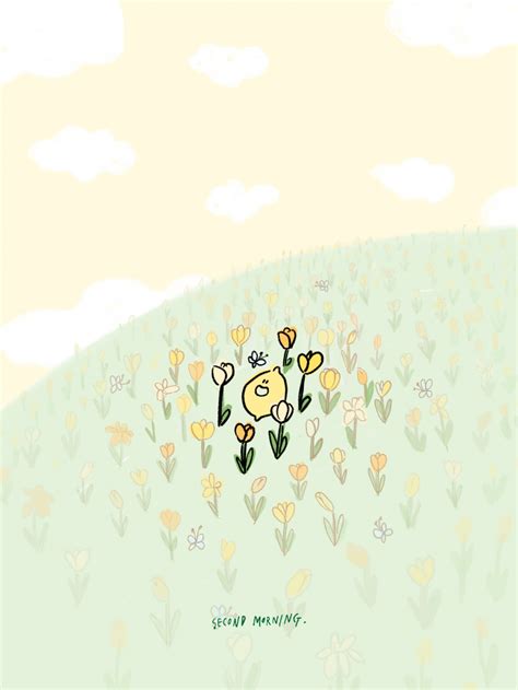 봄 레모니 배경화면 Semo Drawing 세컨드모닝 추상 유화 히피 벽지 스누피 바탕 화면