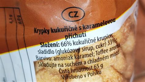 Chrupki Kukurydziane o Smaku Toffi kalorie kJ i wartości odżywcze Dine Fit pl