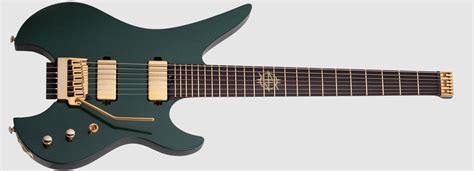 Schecter Diamond Series Synyster Gates Custom 7 Tr Headless Oak Green Metallic 7 String Electric