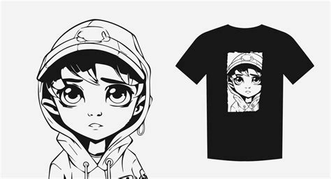 Cute Comic Style Portrait Of A Young Boy With Big Eyes Ideal For