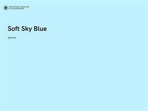 Soft Sky Blue Color C1f1ff The Official Register Of Color Names