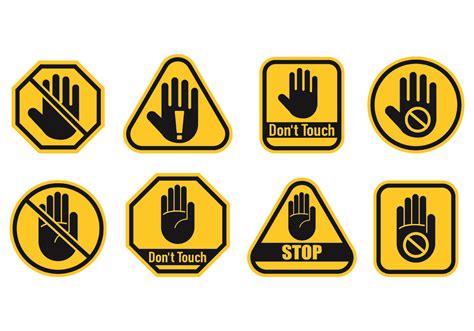 Set Of Do Not Touch Icon 164470 Vector Art At Vecteezy