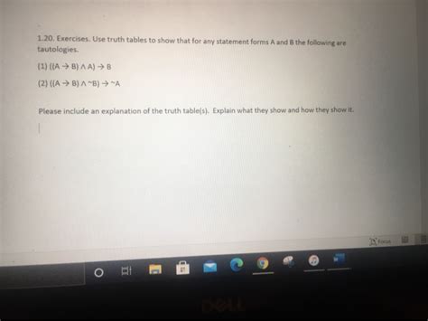Solved Exercises Use Truth Tables To Show That For Chegg Com