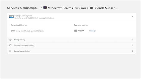 How To Cancel Minecraft Realms Service