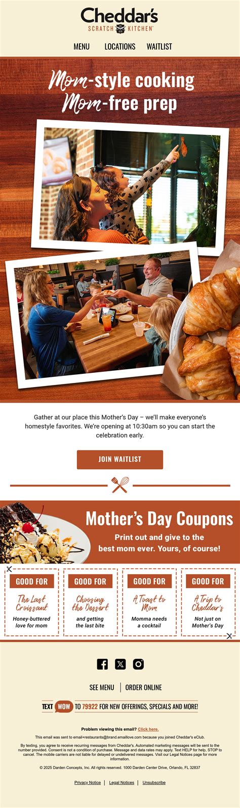 Email Inspiration From Cheddars Scratch Kitchen Email Love