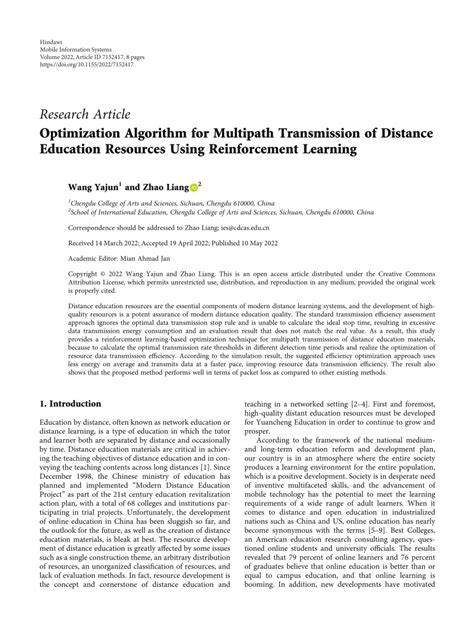 pdf optimization algorithm for multipath transmission of distance