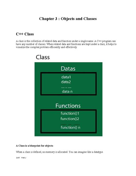Oopad Unit 3 Chapter 3 Objects And Classes C Class A Class Is The