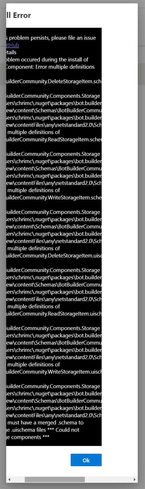 Error Dialog Clips Error Message Text · Issue 6727 · Microsoftbotframework Composer · Github