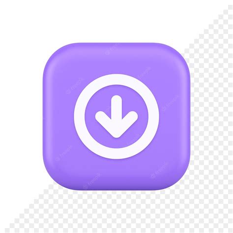 premium psd down arrow circle frame button web interface pointer