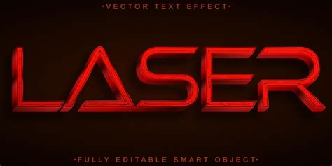 Premium Vector Laser Vector Fully Editable Smart Object Text Effect