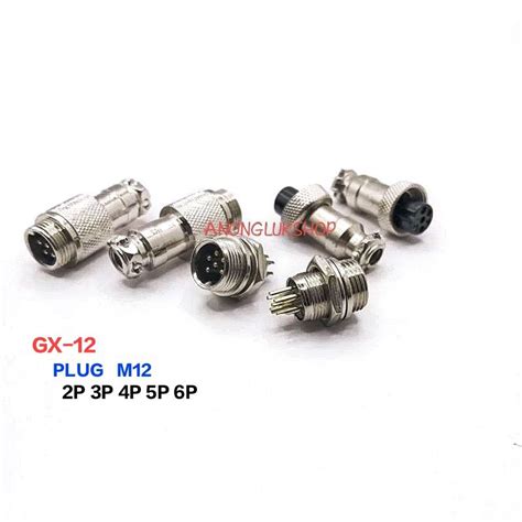 1ตัว Gx12 Plug ขนาดเกลียว 12มิล ผู้ยึดแท่น ผู้ต่อสาย เมียต่อสาย Gx12