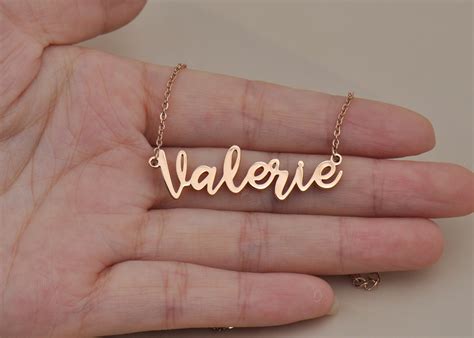 Valerie Custom Name Necklace Name Necklace Personalized Name Etsy
