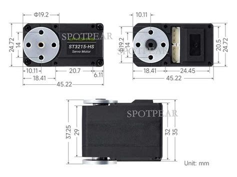 Serial Uart Bus Servo St3215 Hs 20kg Cm High Speed Magnetic Encoder 360° Large Torque