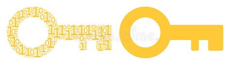 Key Composition Of Binary Digits Stock Vector Illustration Of Binary