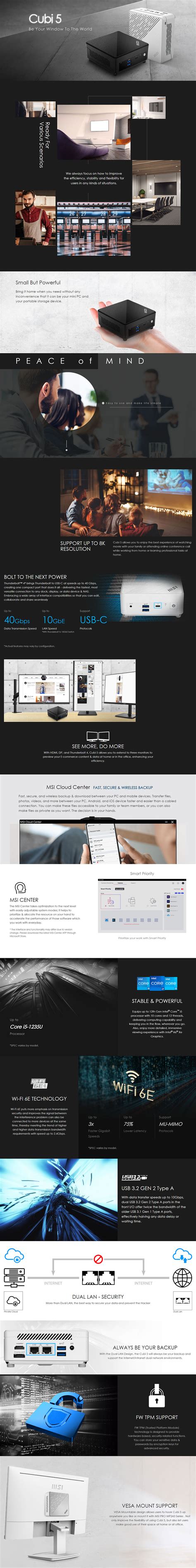 Msi Cubi M I U Barebone Mini Pc Cubi M Bau Msy Com Au